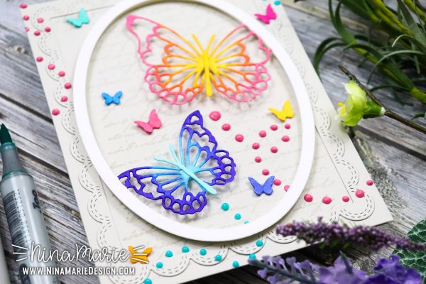 Coloring Die Cuts with Memory Box Dies - Nina-Marie Design