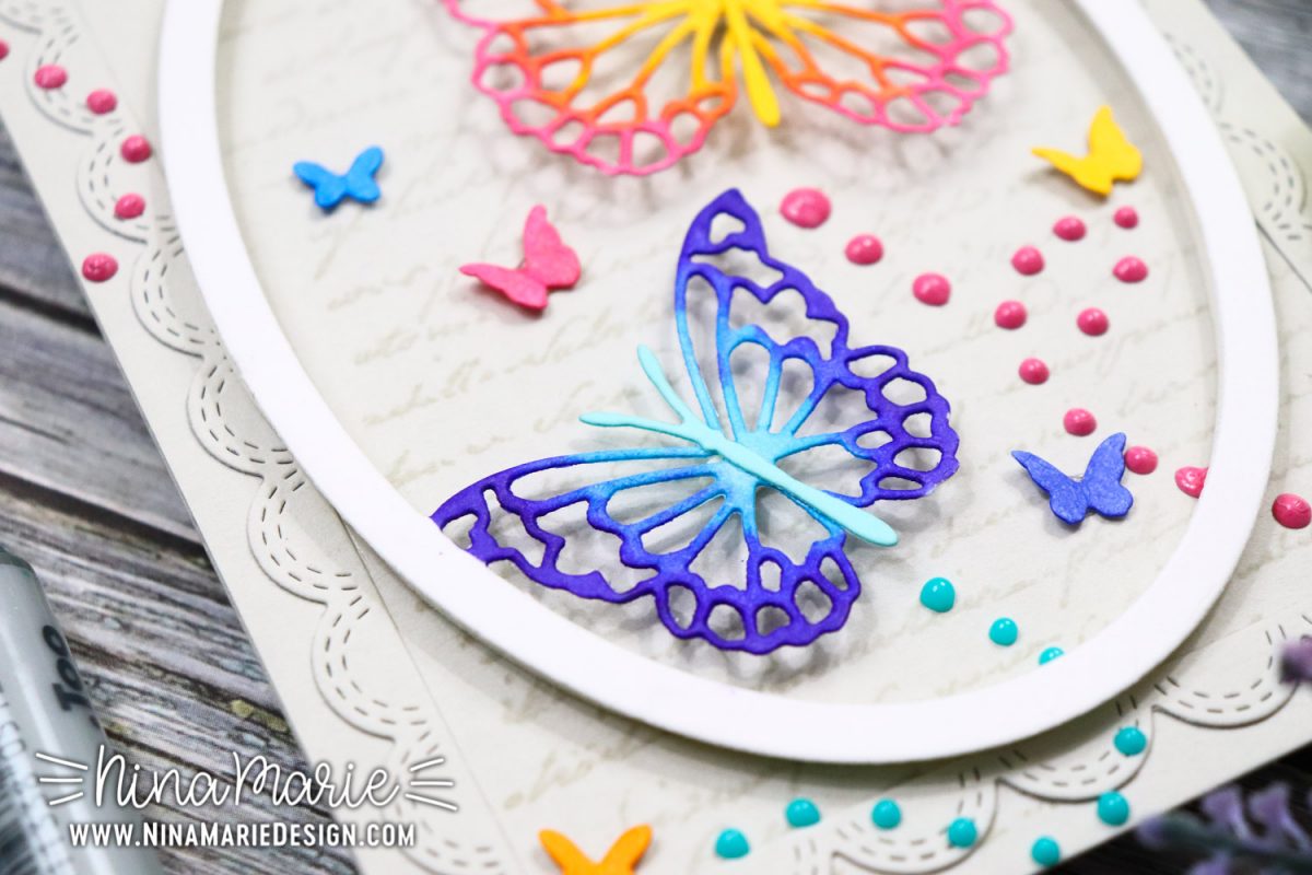 Coloring Die Cuts with Memory Box Dies - Nina-Marie Design