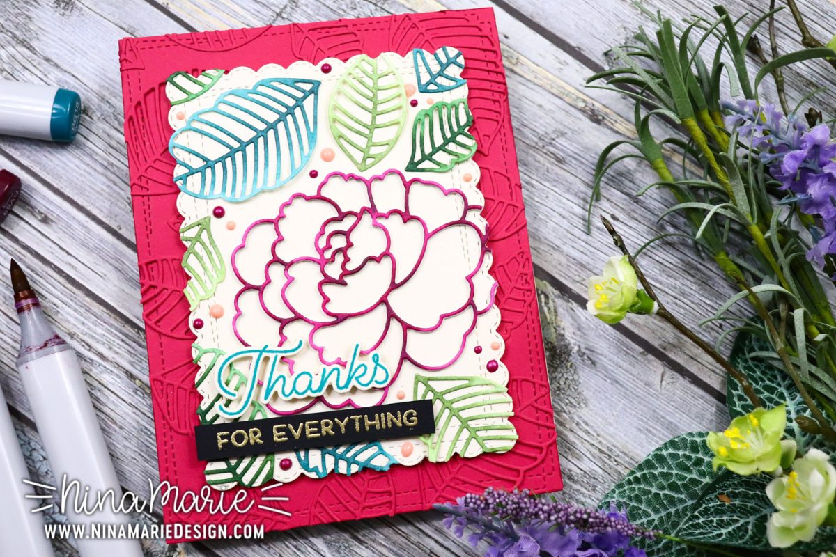 Coloring Die Cuts with Memory Box Dies - Nina-Marie Design