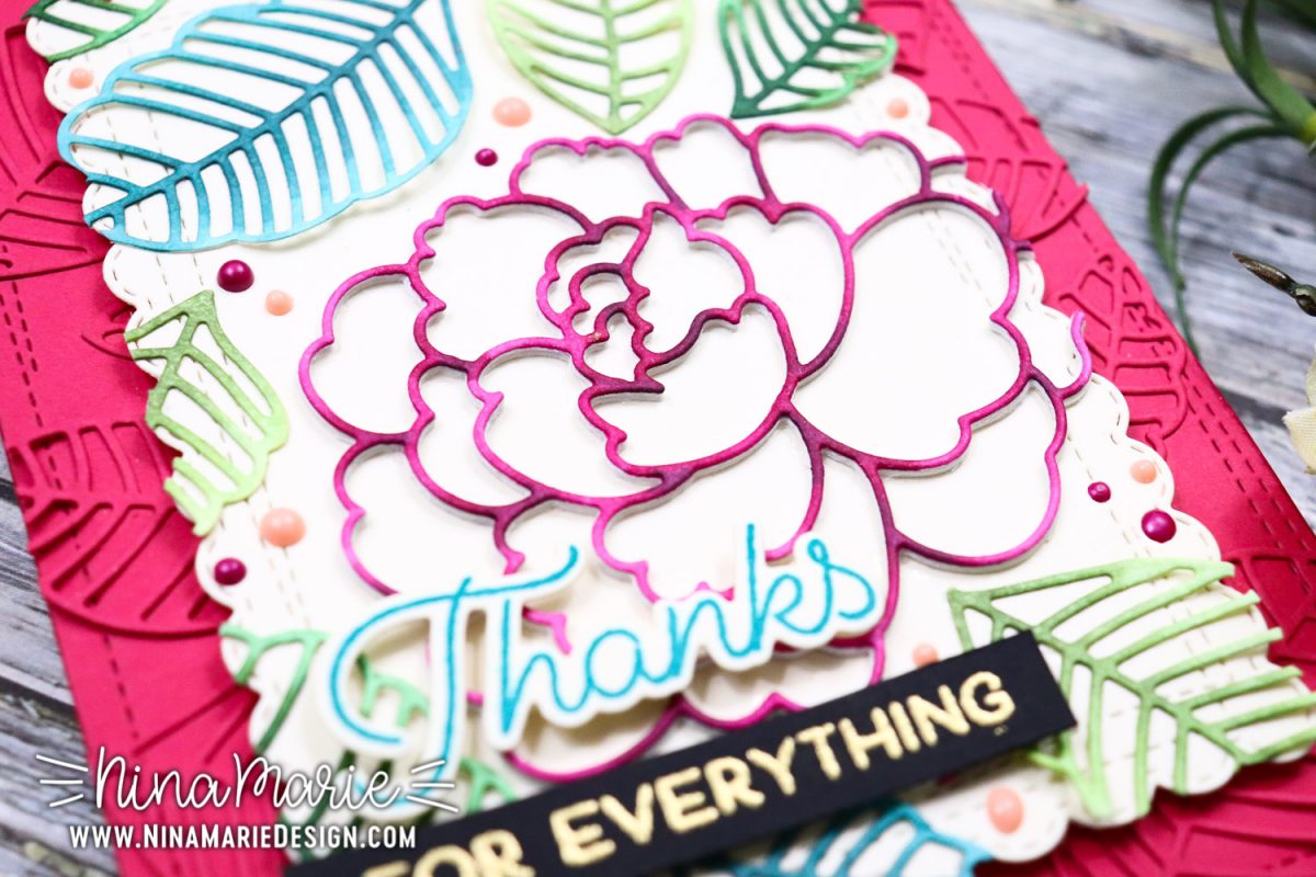 Coloring Die Cuts with Memory Box Dies - Nina-Marie Design