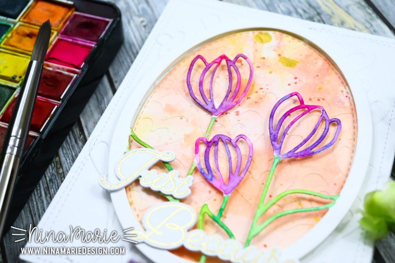 Coloring Die Cuts with Memory Box Dies - Nina-Marie Design