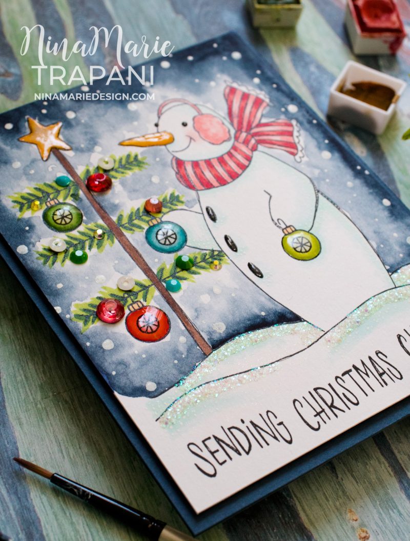 Fun to Color Christmas Card - Nina-Marie Design