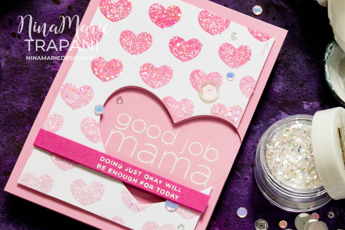 DIY Glitter Paste Stenciling - Nina-Marie Design