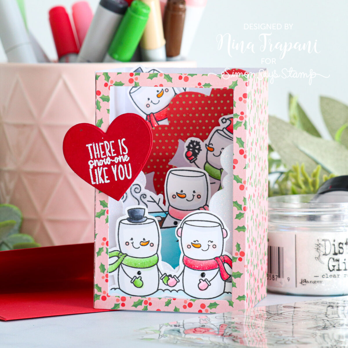 Simple Box Card Scene + Simon's Pink & Main STAMPtemer Collab! - Nina ...