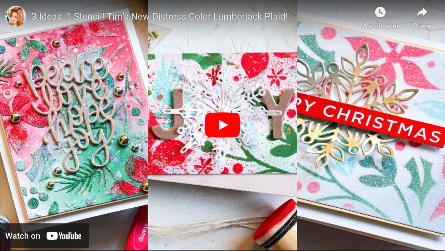 3 Ideas, 1 Stencil! Tim's New Distress Color Lumberjack Plaid! - Nina ...