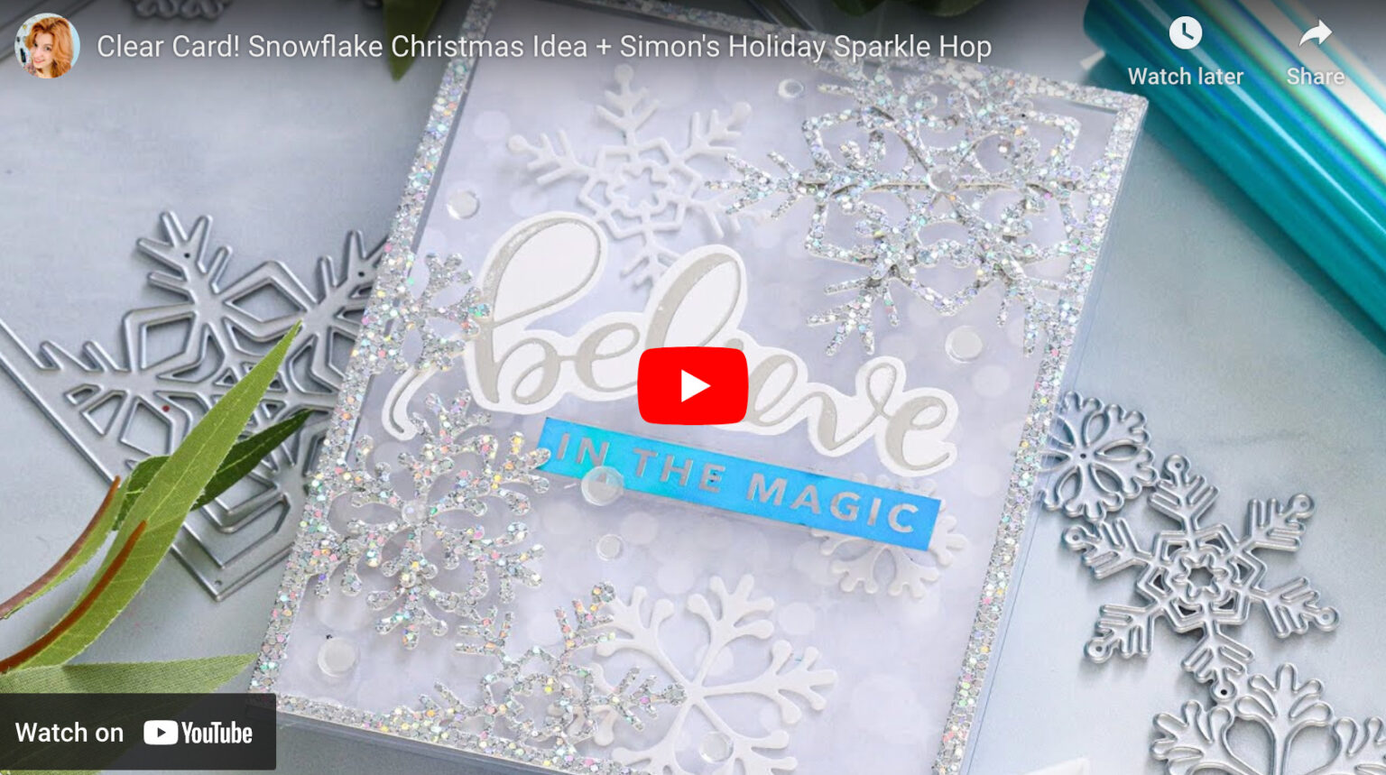 Clear Card! Snowflake Christmas Idea + Simon's Holiday Sparkle Hop ...
