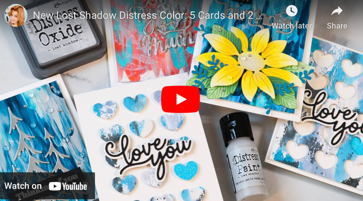New Lost Shadow Distress Color: 5 Cards, 2 Techniques! - Nina-Marie Design