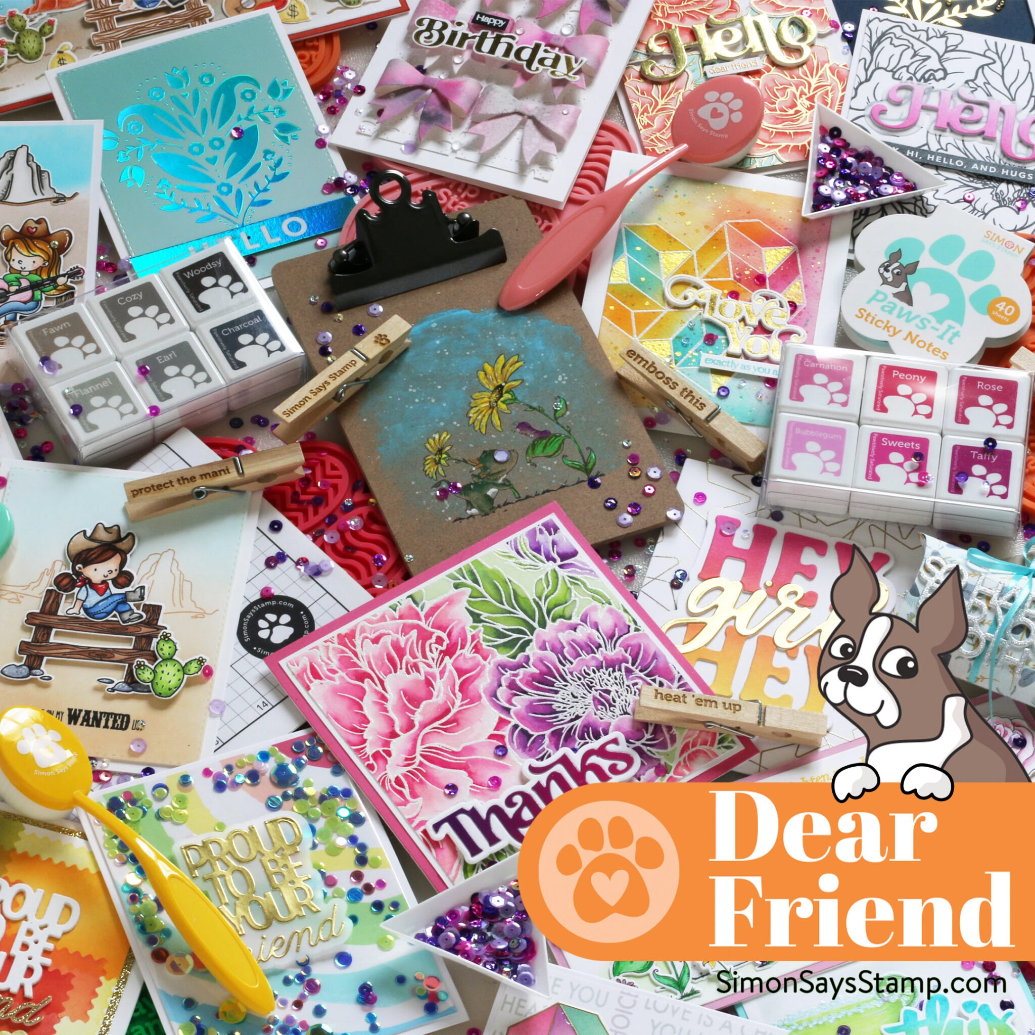 Clear Overlay Card + Simon's New Dear Friend Release! - Nina-Marie Design