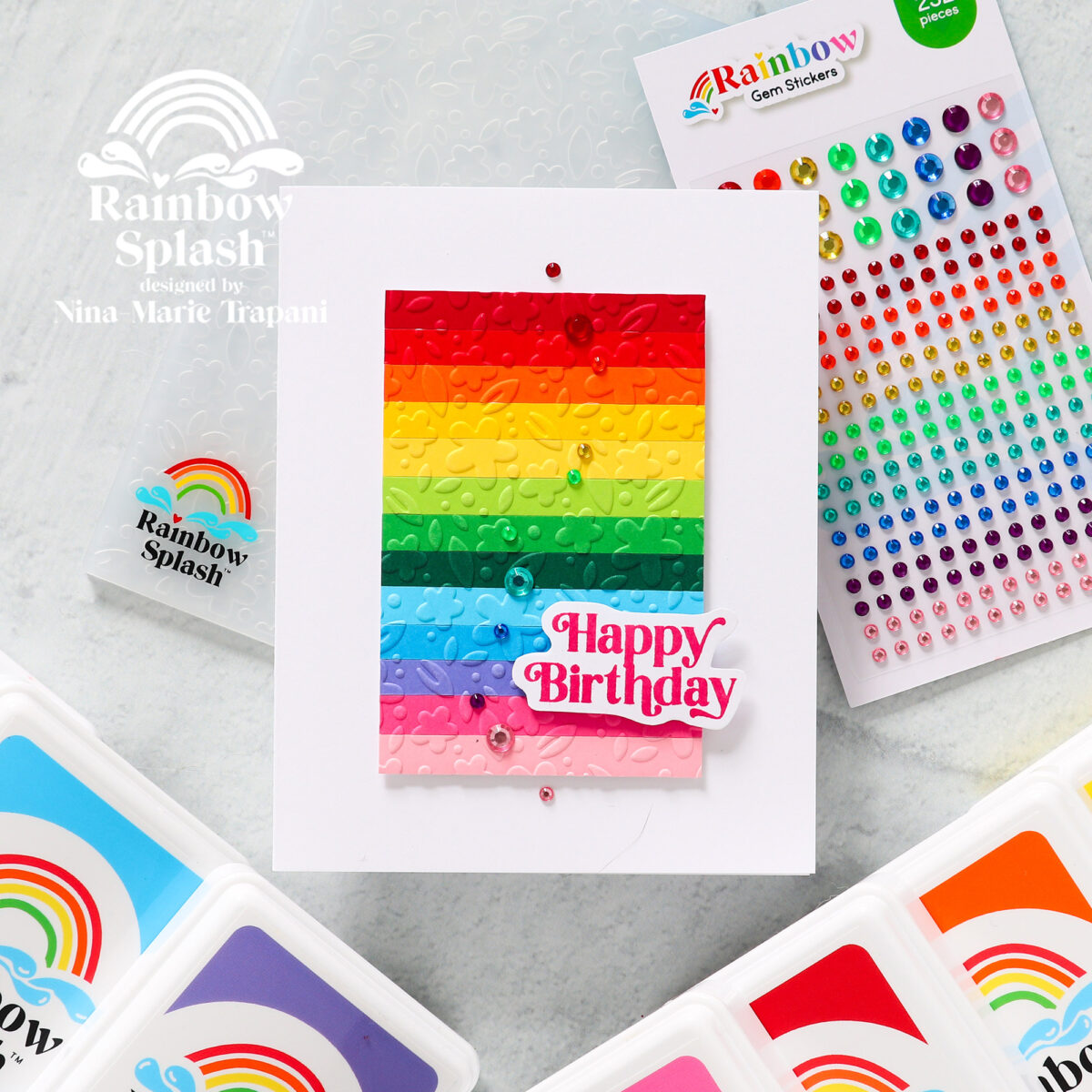 3 Easy RAINBOW Cards with NEW Rainbow Splash Brand! - Nina-Marie Design