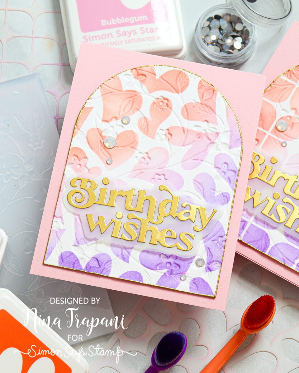 Using Stencils with Embossing Folders - Nina-Marie Design